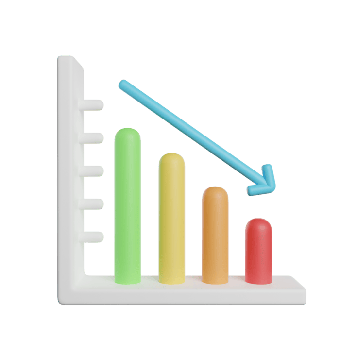 3d Decreasing Graph PNGs for Free Download