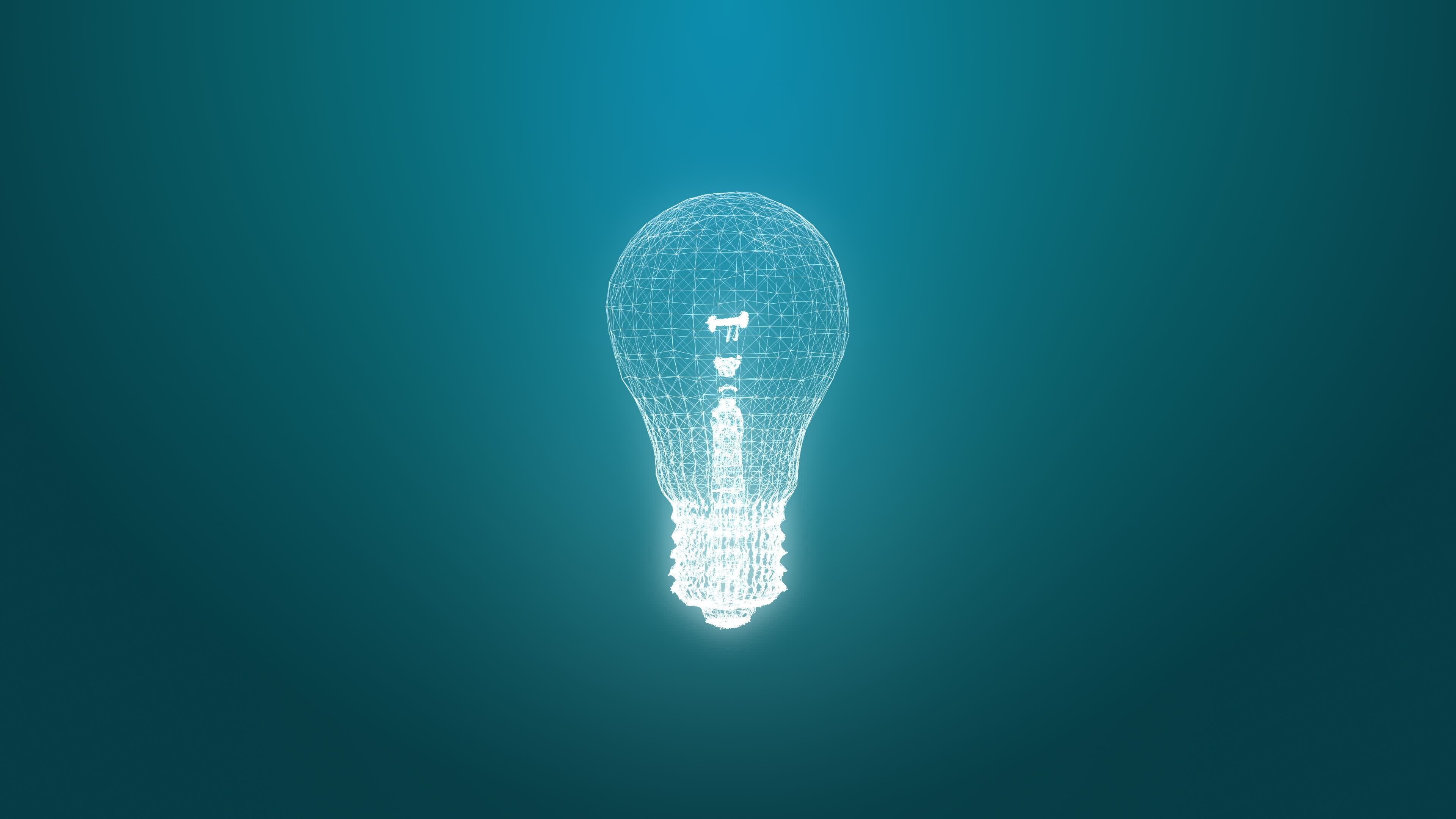 Rotating 3D white light bulb or lamp model with plexus effect ...