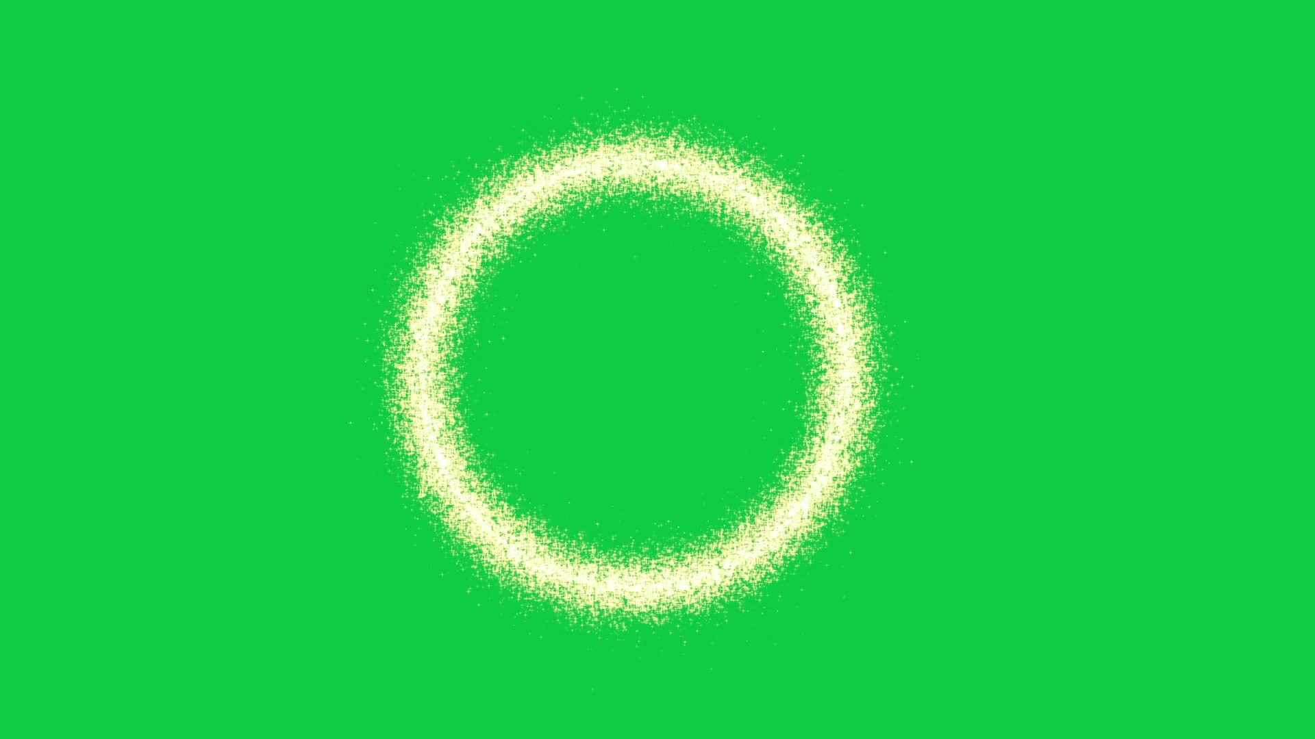 particle magic sparky ring portal animation on green screen background 25018293 Stock Video at ...