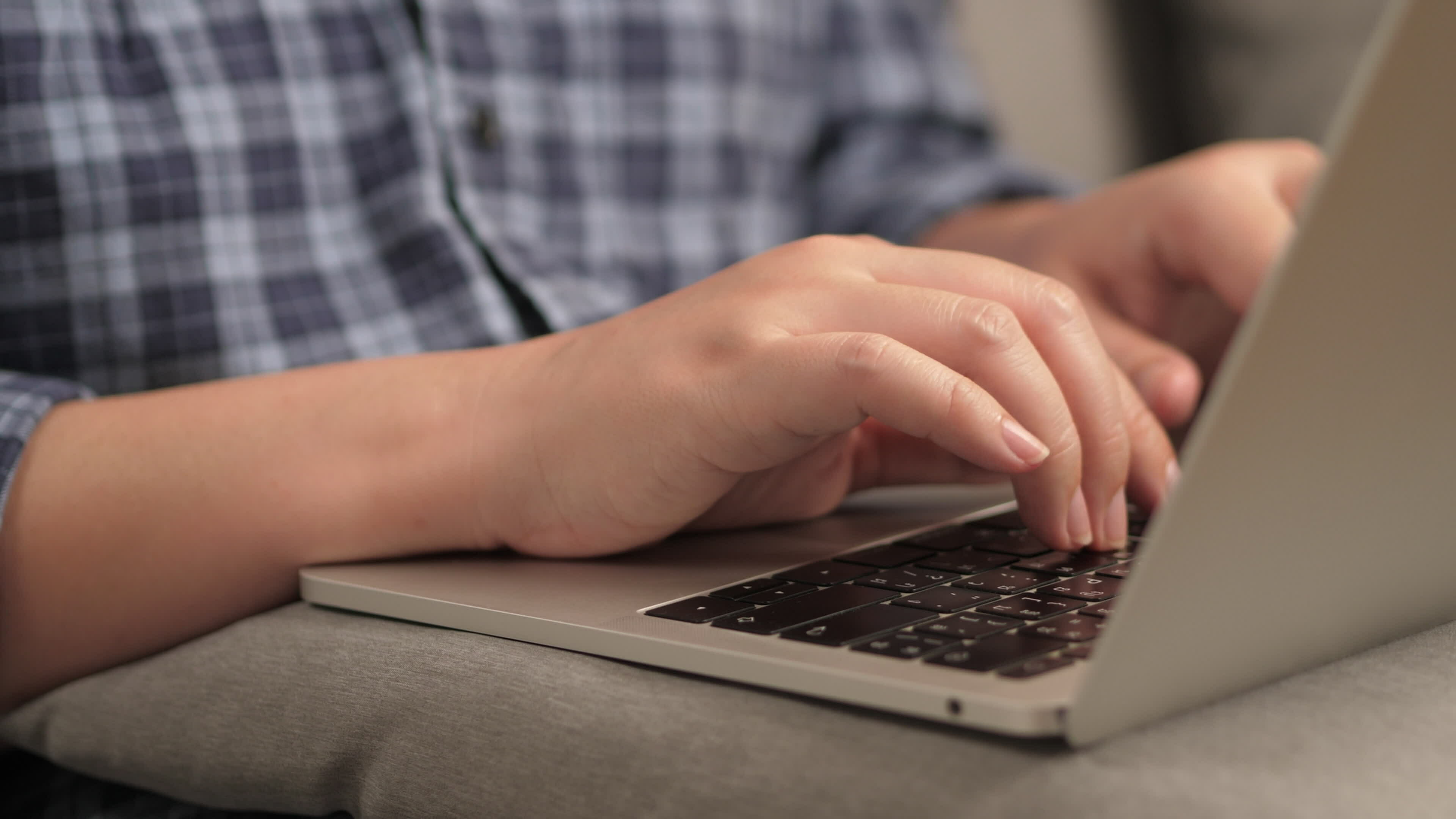 Typing Laptop Stock Video Footage for Free Download