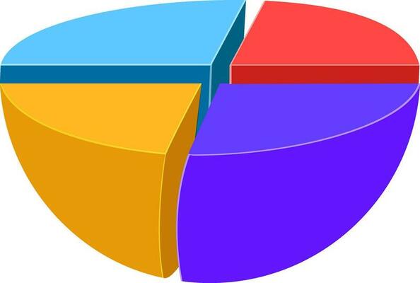 5 Section Pie Chart Vector Art, Icons, and Graphics for Free Download
