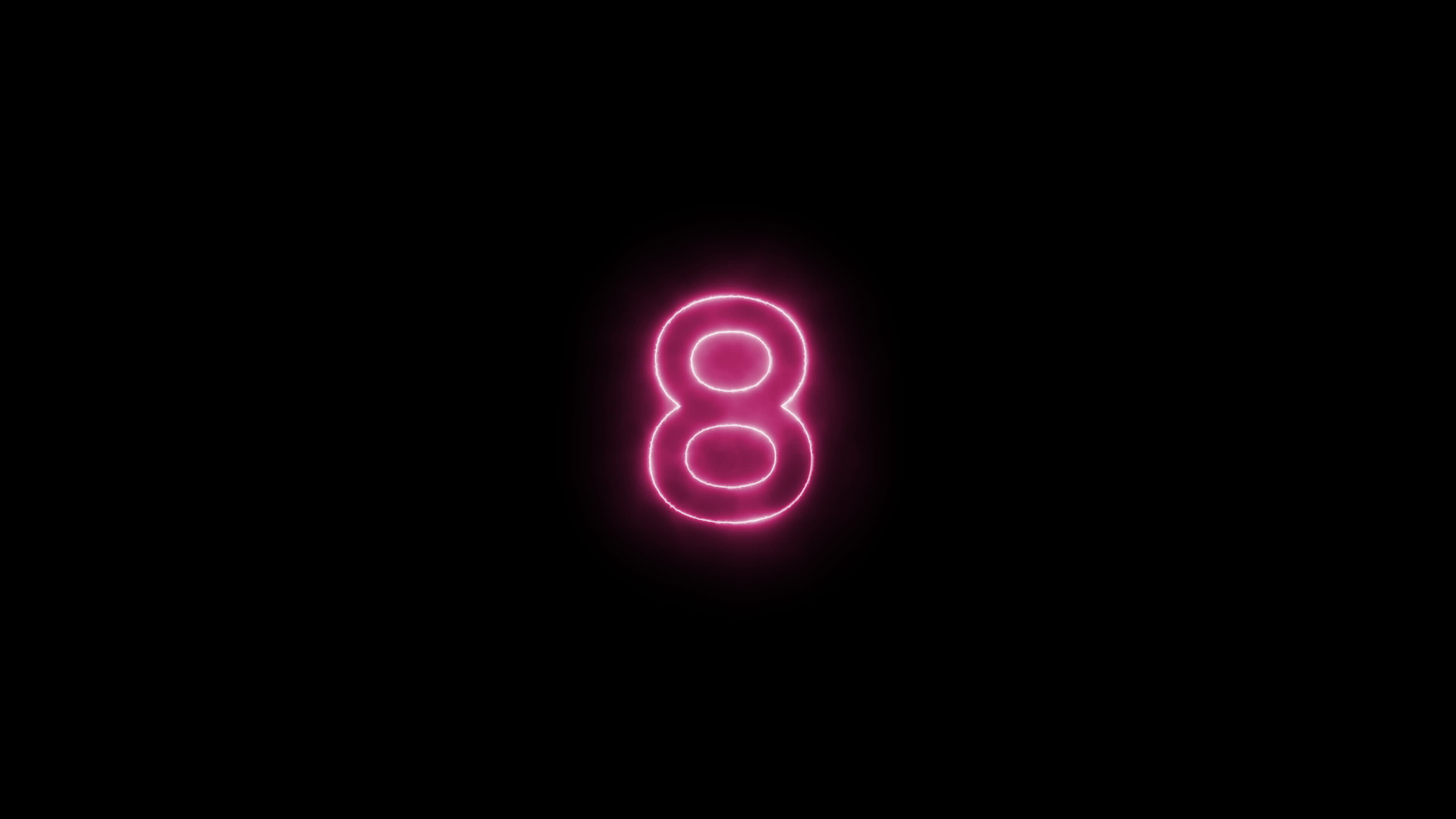 Top 10 Neon Countdown Timer Countdown From Ten To One Glowing Pink