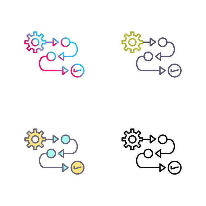 Process Flow Icon Vector Art, Icons, and Graphics for Free Download