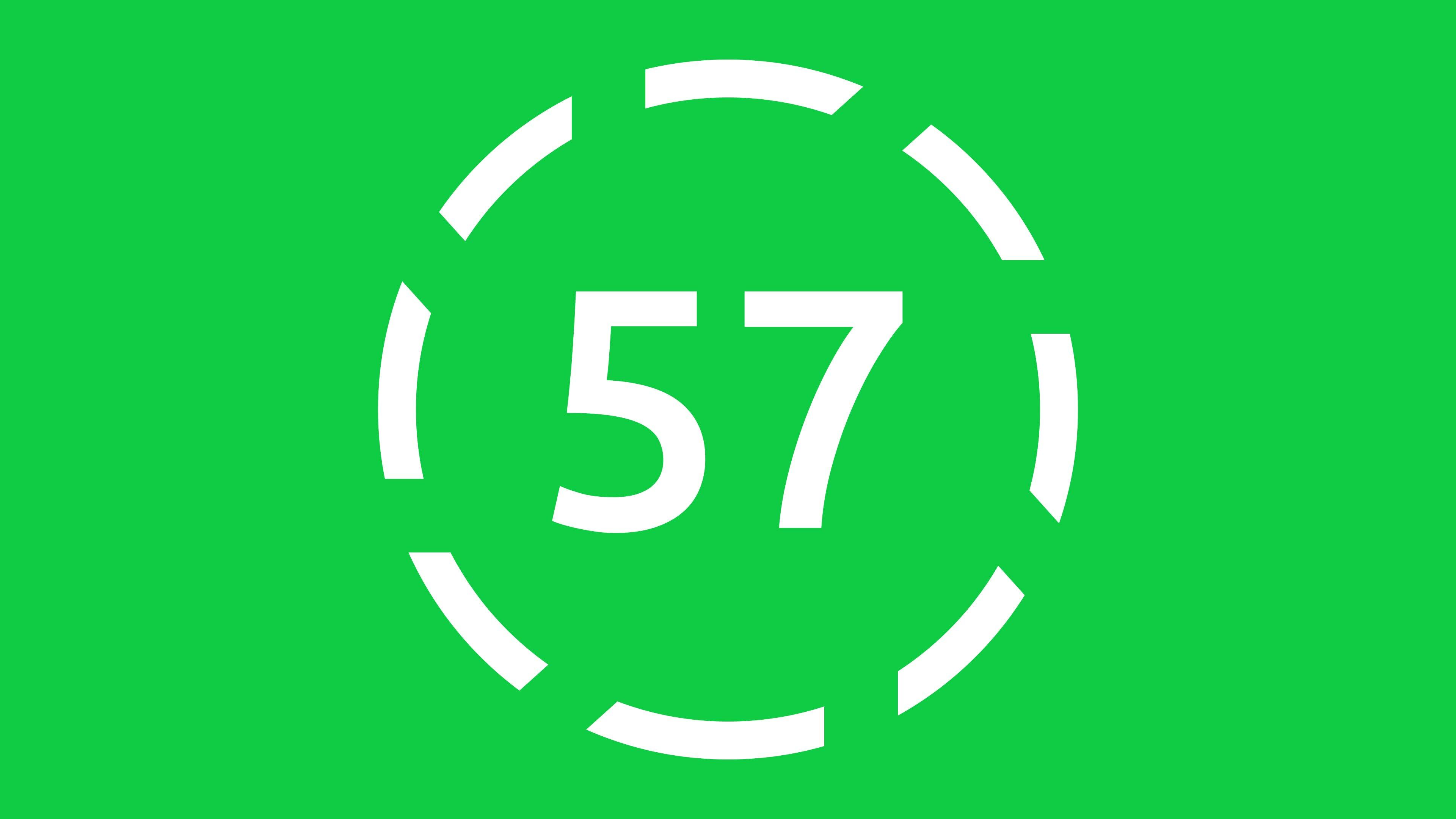 1 Minute Timer Animation With Looping Crop Circle Frame Effect In Green
