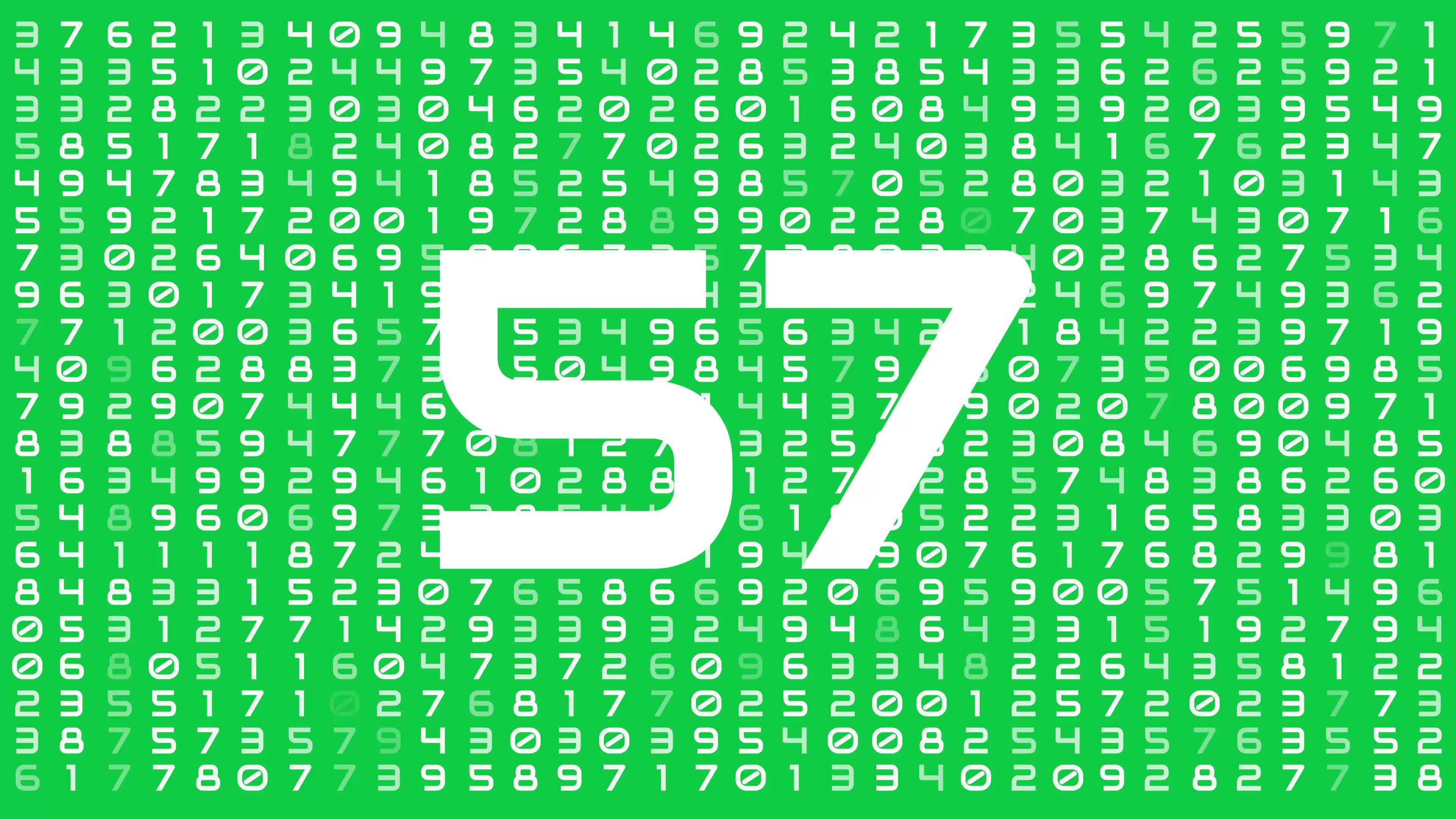1 Minute Timer Animation With Matrix Number Effect In Green Screen