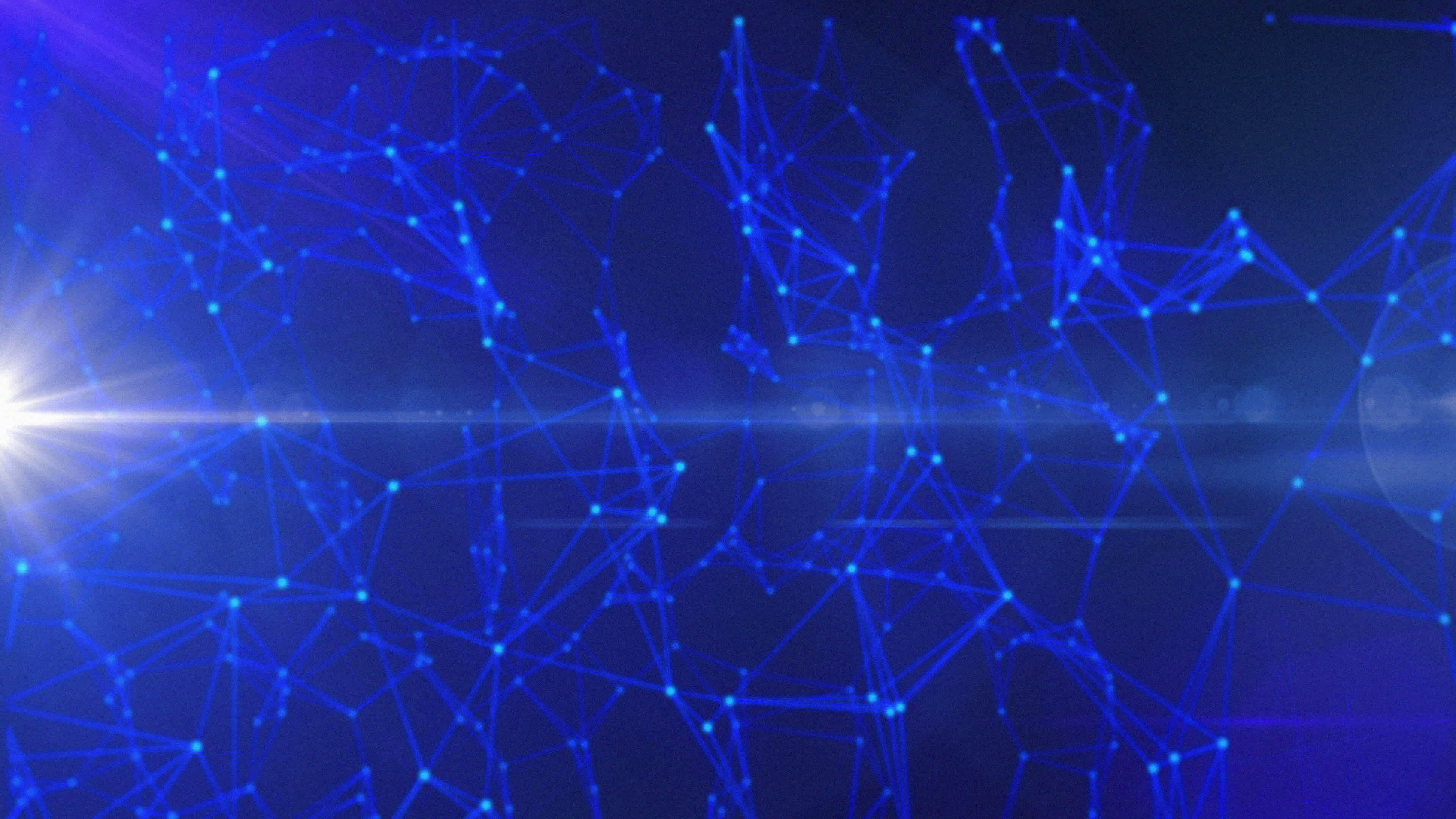 Blue plexus Flashing space particle form, futuristic neon graphic Background, energy 3d abstract ...