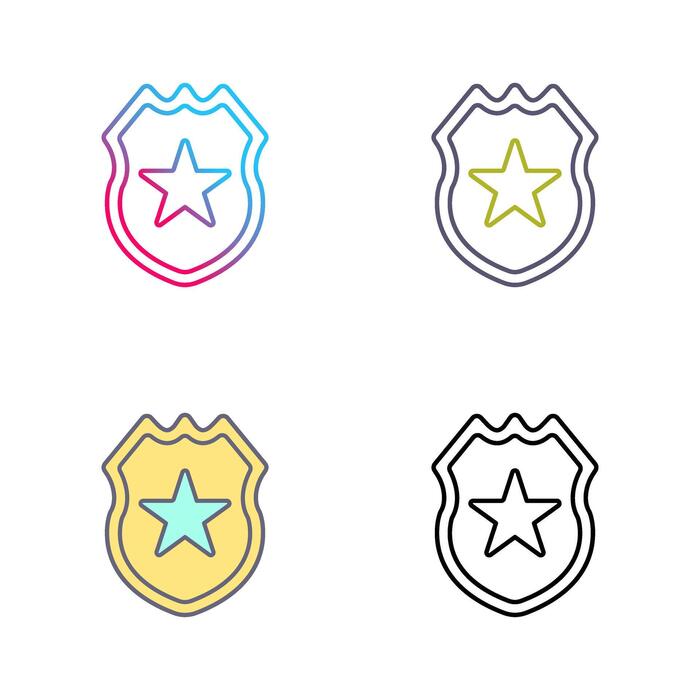Police Badge Outline Vector Art, Icons, and Graphics for Free Download