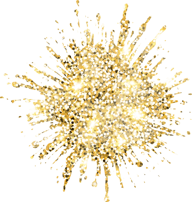 Glitter Dourado PNGs para download gratuito