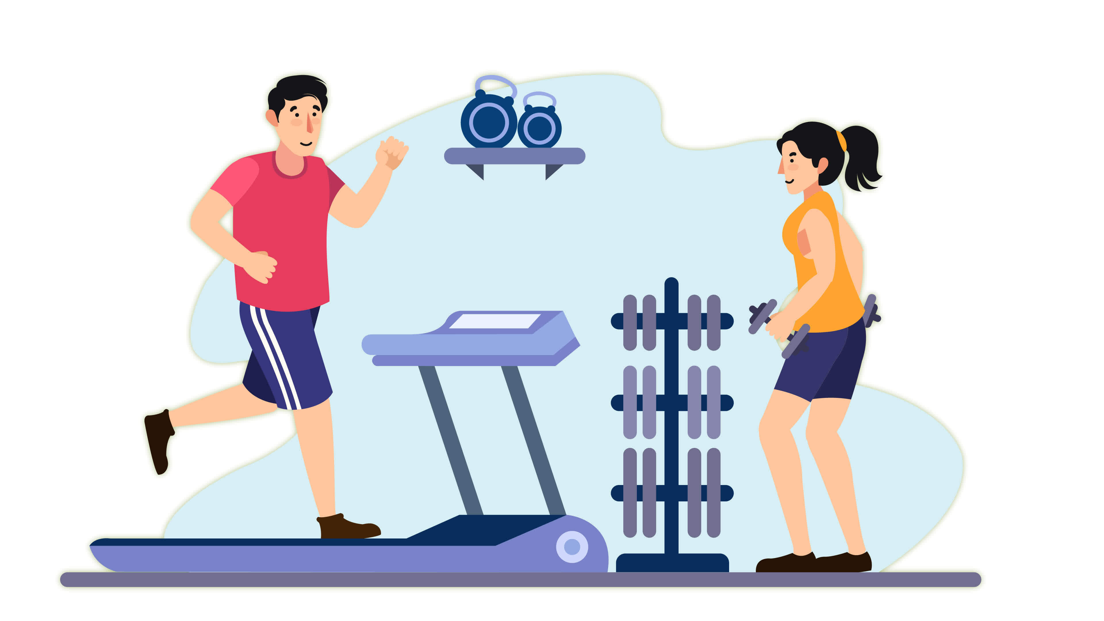 Gym Exercise equipment 2d animation 25094280 Stock Video at Vecteezy
