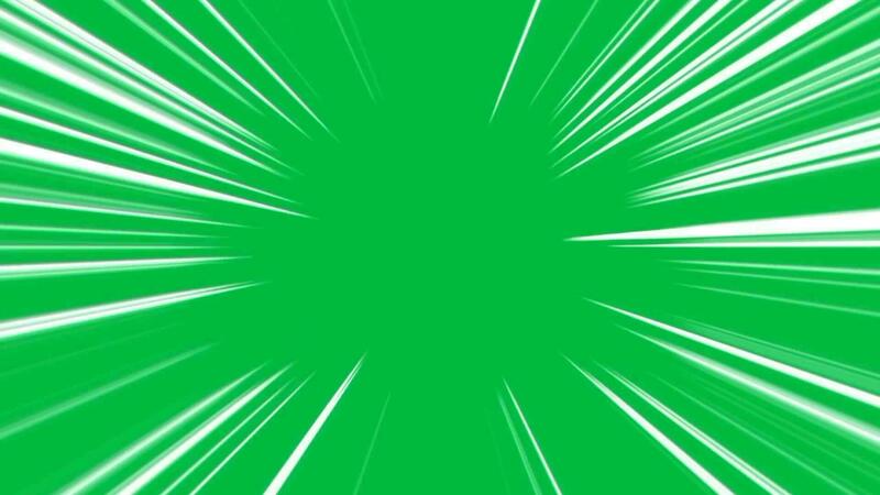Abstract white fast speed lines effect loop animation on green screen ...