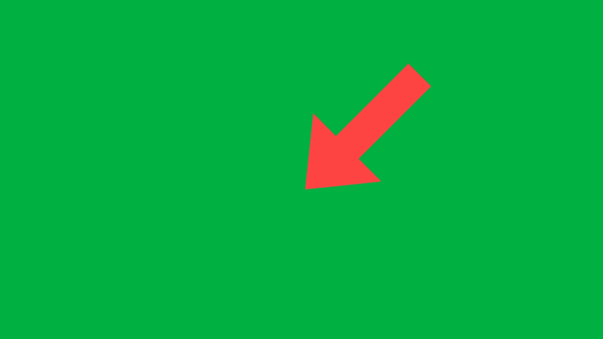 Red arrow pointing loop animation on green screen background 25247235 ...