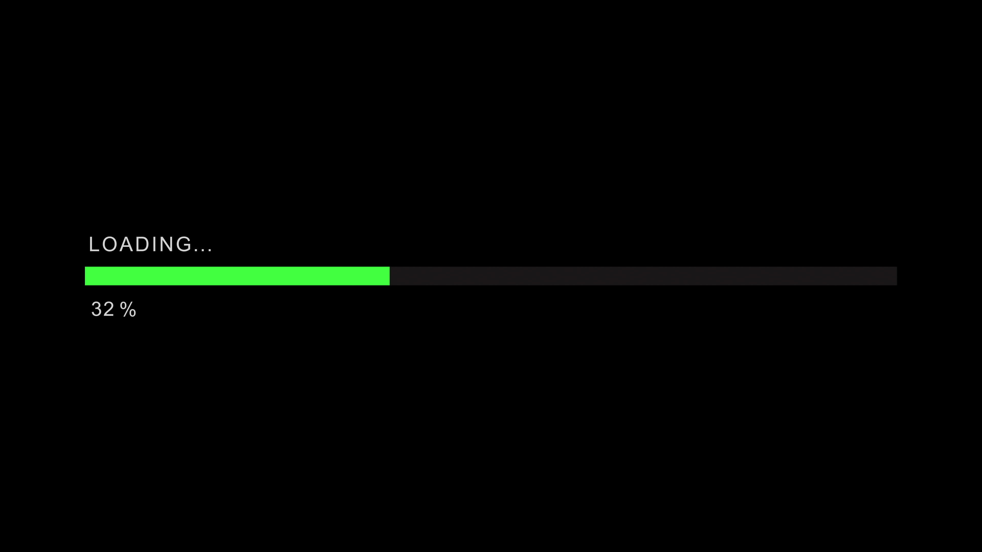 Loading Green Progress Bar on black background 25312789 Stock Video at Vecteezy