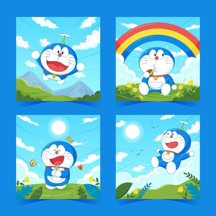 Doraemon Background Vector Art, Icons, and Graphics for Free Download