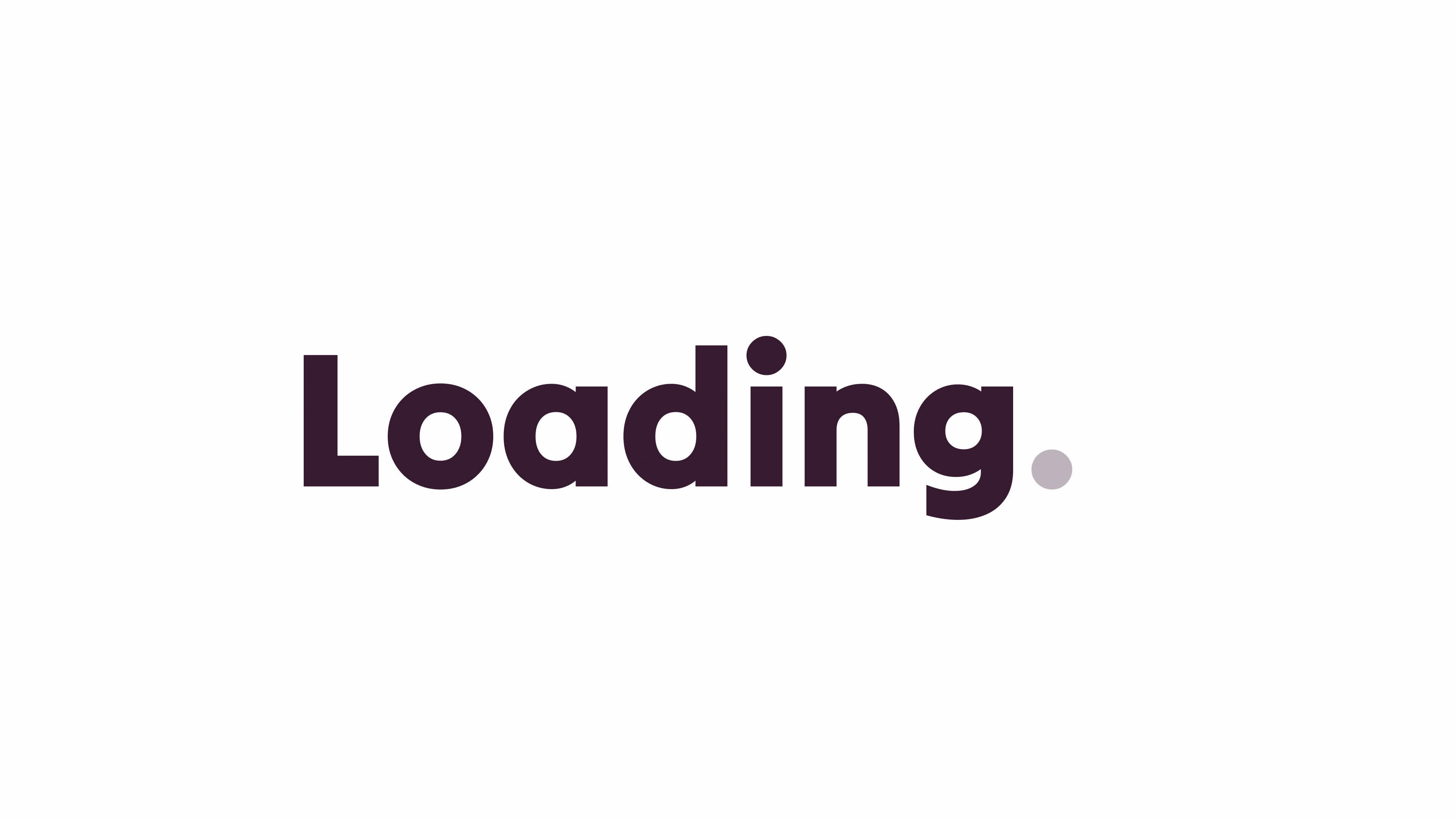 Basic loader animation. Minimalist bold text message 4K video on white background. Simple ...