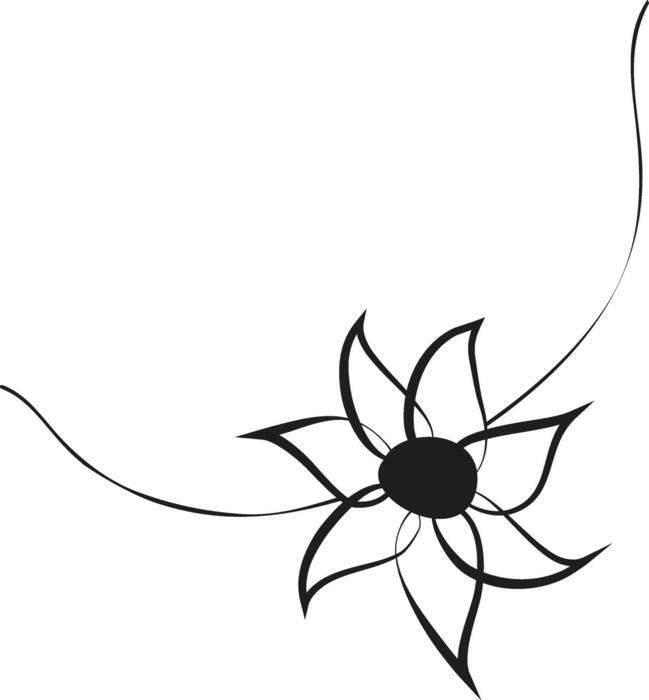 Black Line Flower Vector Art, Icons, and Graphics for Free Download