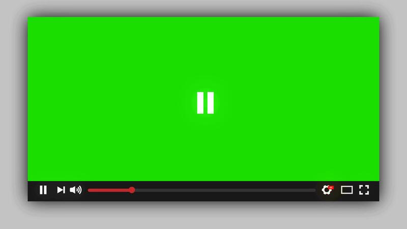 Video Player Play Button Clicked By Mouse Cursor Animation Green Screen Media Player Video