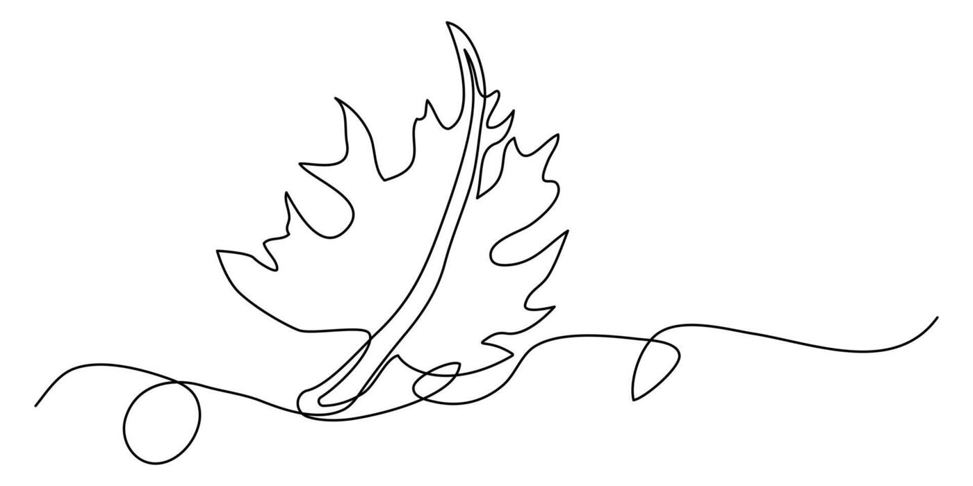 Continuous Line Leaf Vector Art, Icons, and Graphics for Free Download