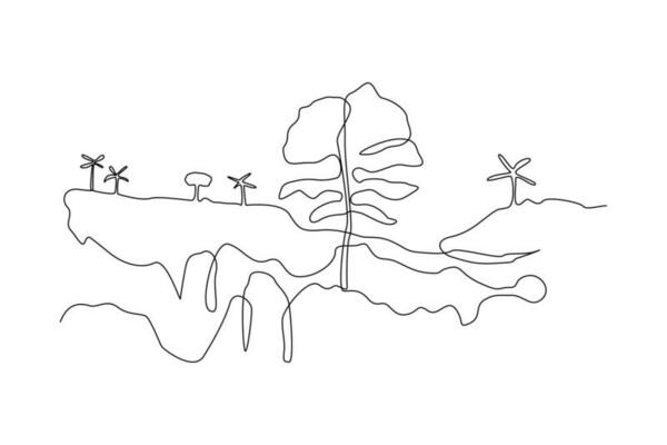 One Line Drawing Landscape Vector Art Icons And Graphics For Free Download