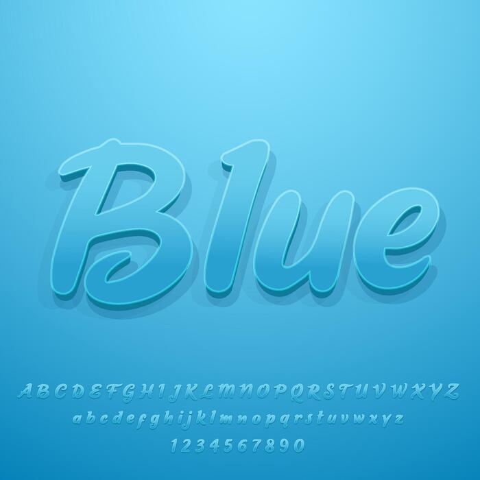 Blue Text Effect Vector Art, Icons, and Graphics for Free Download