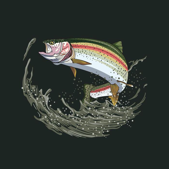 Rainbow Trout Vector Art, Icons, and Graphics for Free Download