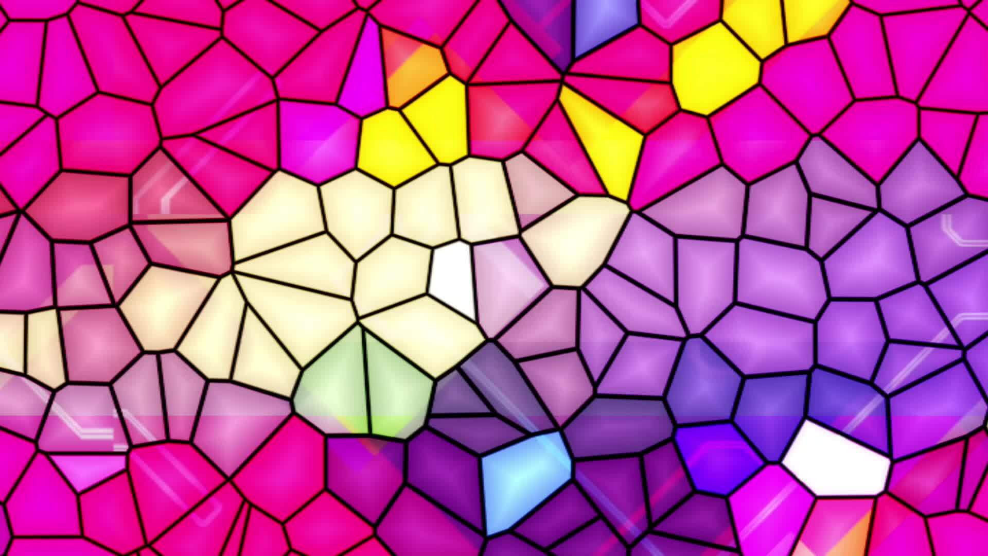 Abstrato Colorida Mosaico Animado Cores Padrões Arte Movimento Projeto
