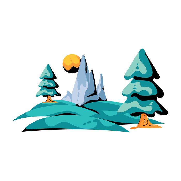 Pine Tree Mountain Vector Art, Icons, and Graphics for Free Download