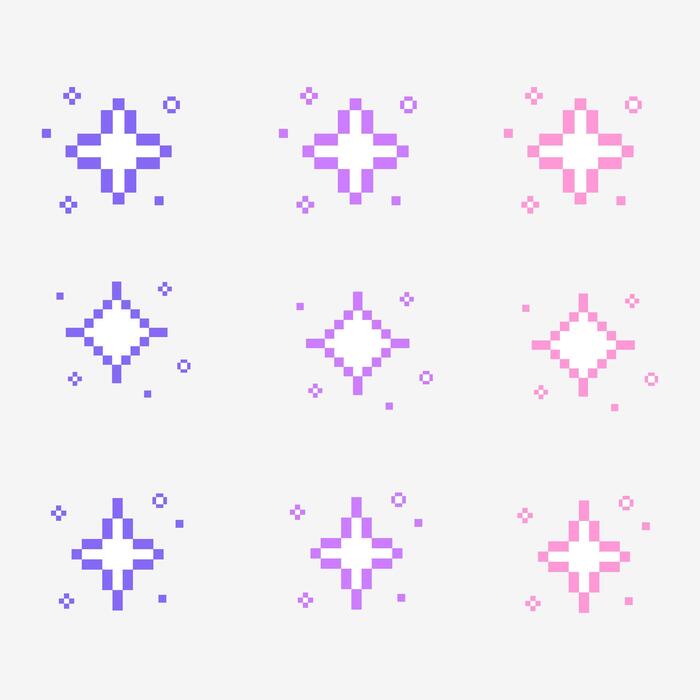 Pixel Sparkle Vector Art, Icons, and Graphics for Free Download