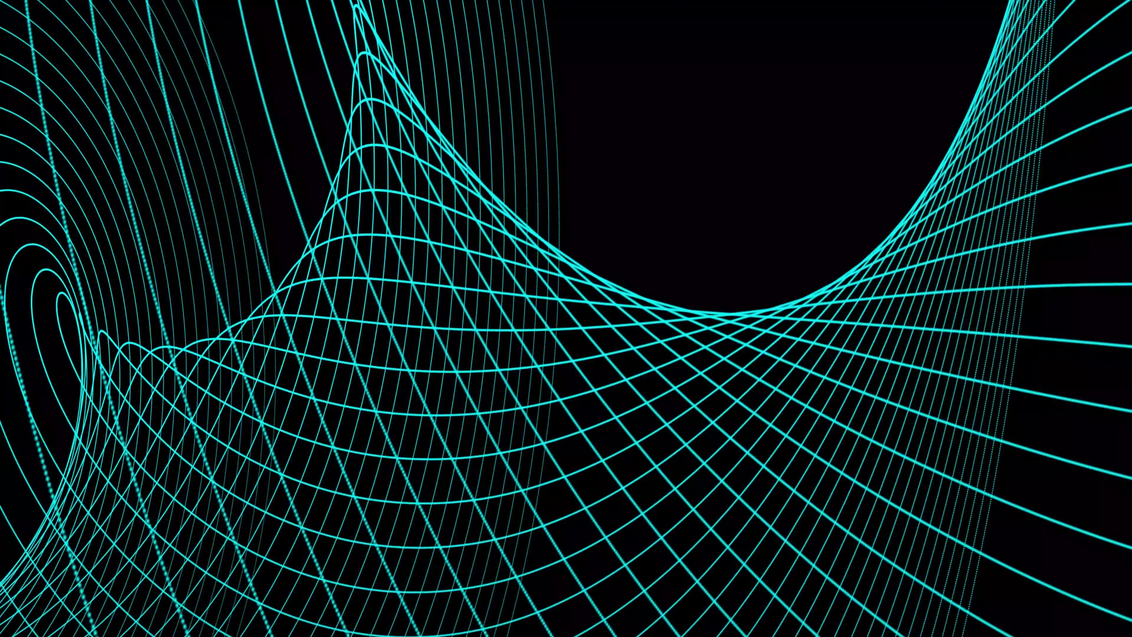 Abstract Digital Particle Wave And Lights Background Digital Particle