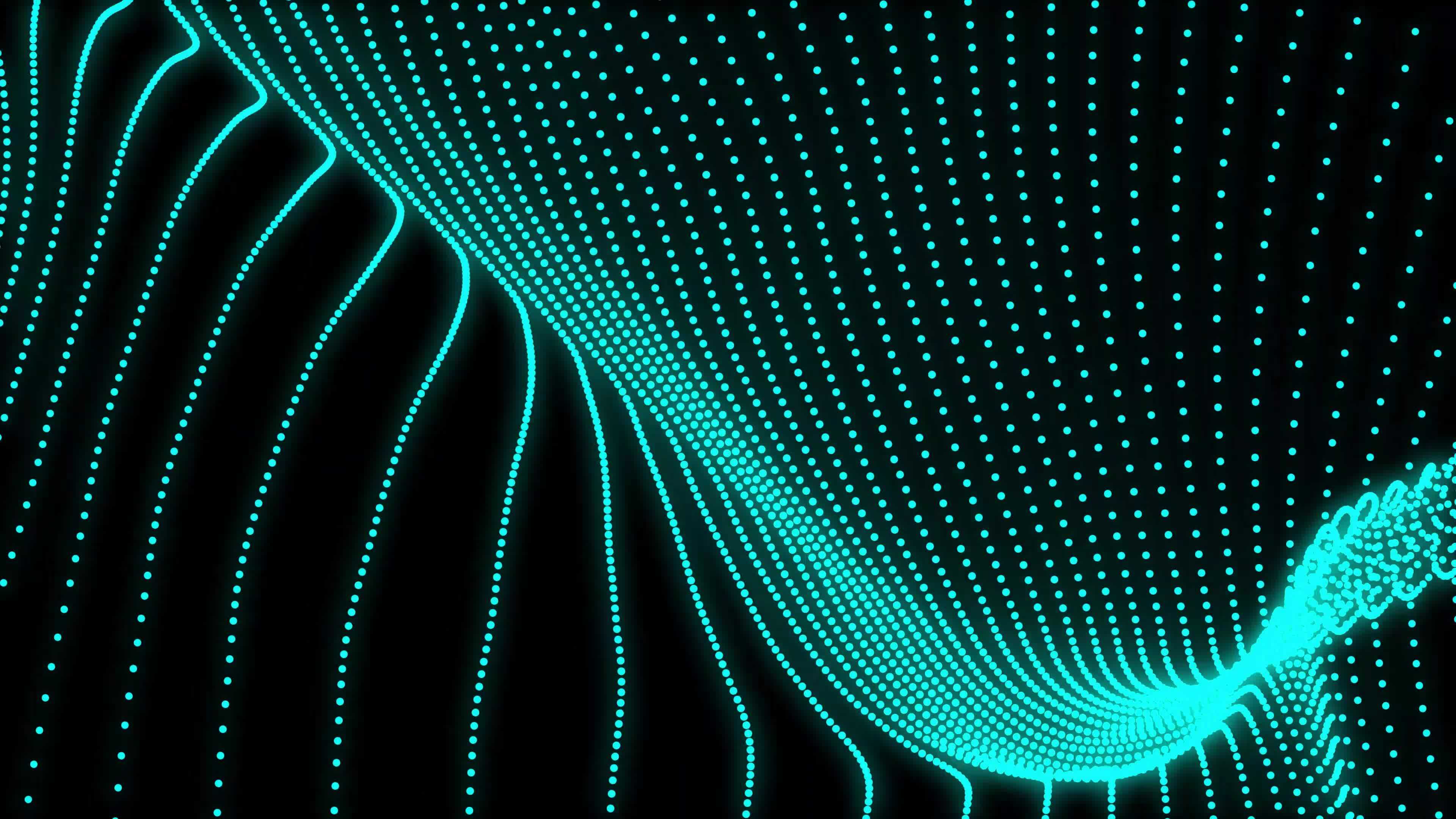 Abstract Digital Particle Wave And Lights Background Animation Cyber Or Technology Background