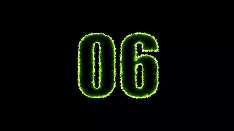 Digital countdown clock timer in one minute or 60 seconds to zero second. White text number on ...