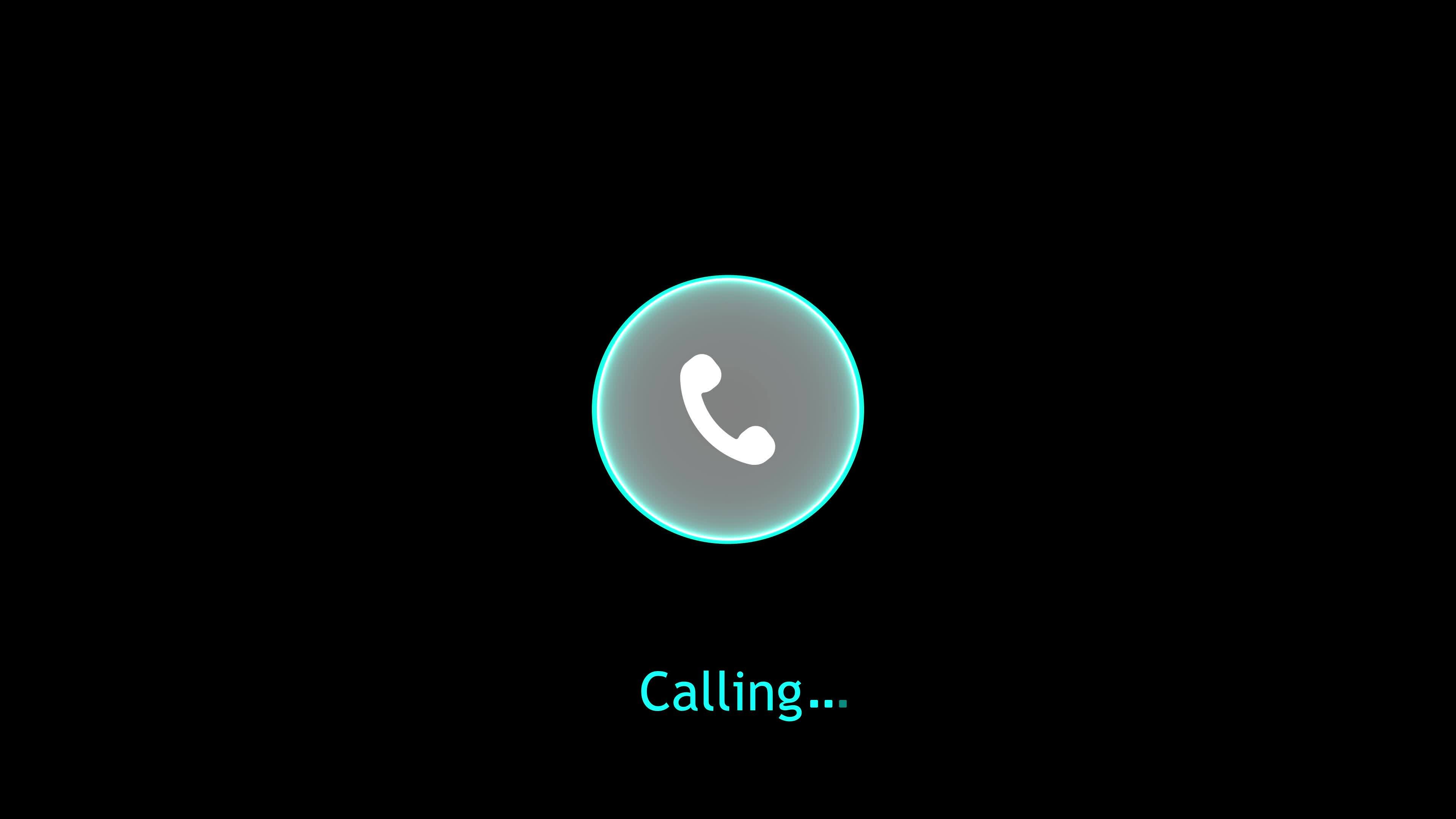 4k Incoming call ring icon background Green Screen Animation of phone call icon. Phone ring sign ...