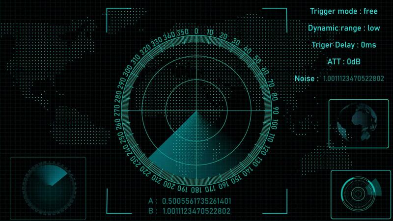 Searching radar HUD screen animation, Digital technology radar screen animated 25457650 Stock ...