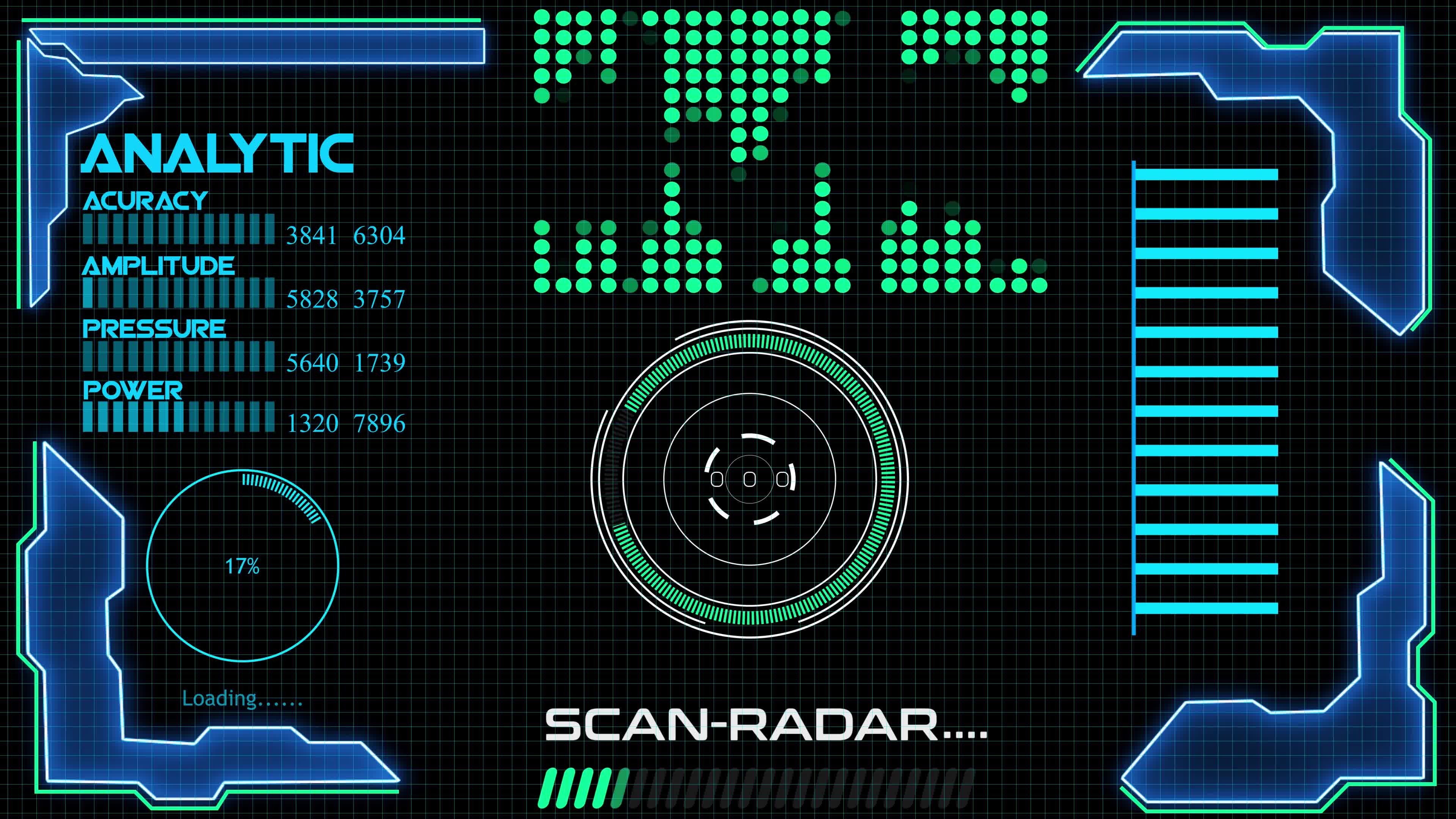 Searching radar HUD screen animation, Digital technology radar screen ... Searching radar HUD screen animation, Digital technology radar screen ...