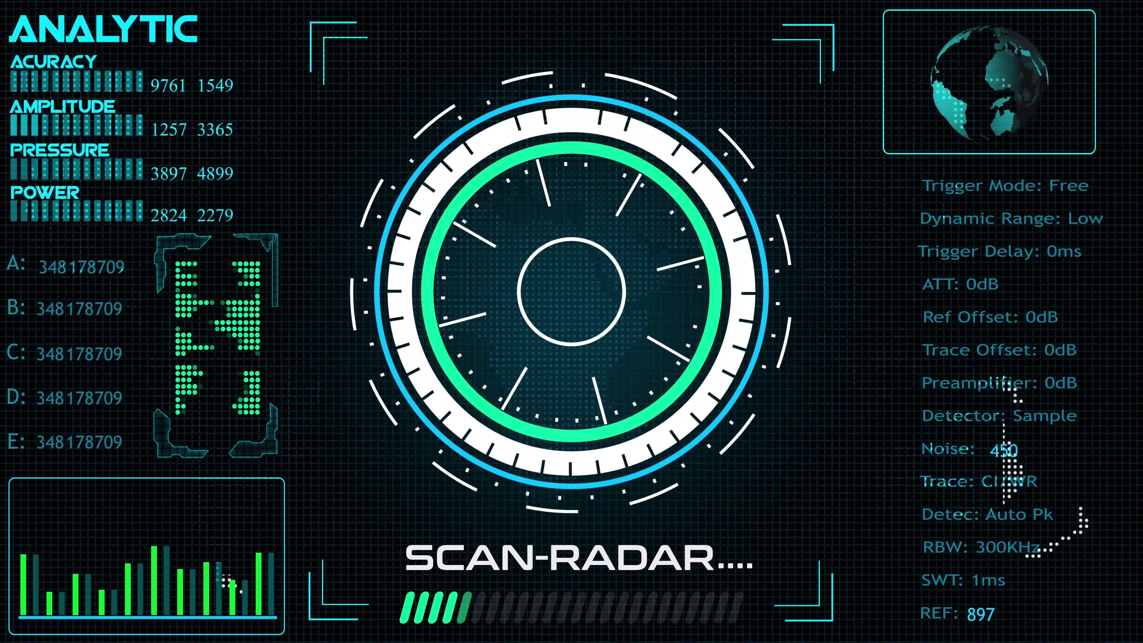 Searching radar HUD screen animation, Digital technology radar screen ... Searching radar HUD screen animation, Digital technology radar screen ...