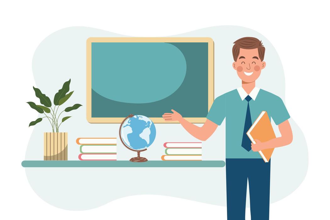Teacher Cartoon Vector Art, Icons, and Graphics for Free Download
