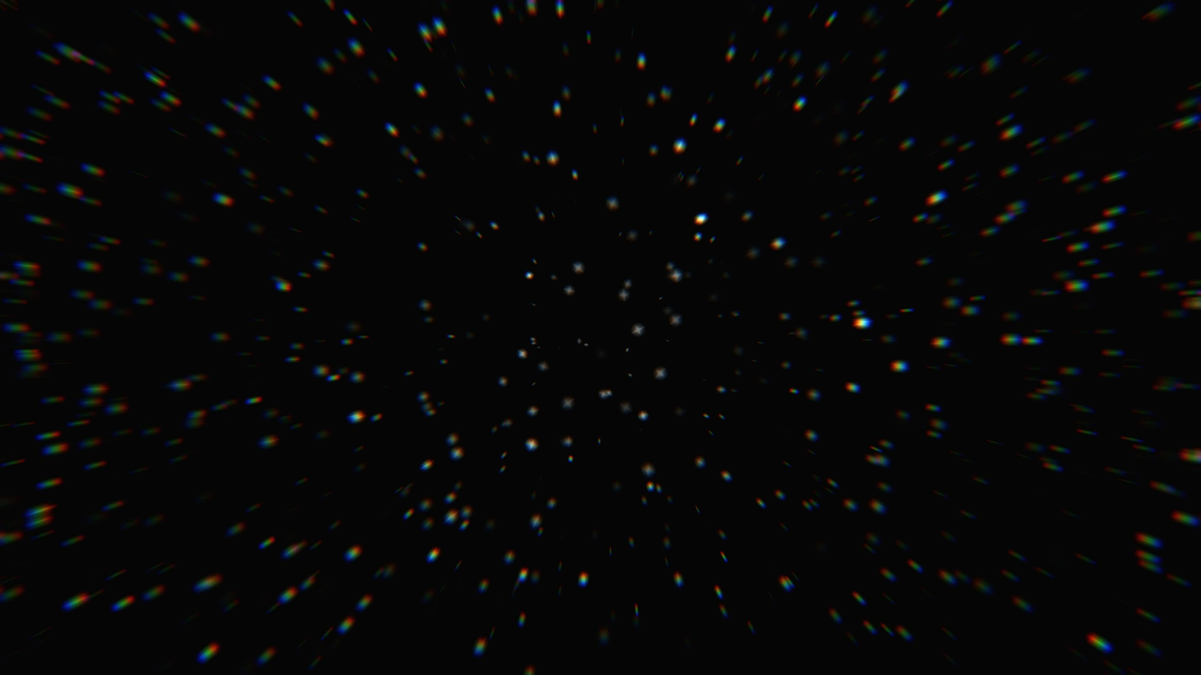 Prism sparkle animation in blur dark background. 2D computer rendering ...