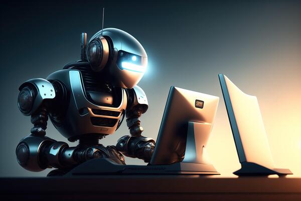 Robot Computer Stock Photos, Images and Backgrounds for Free Download