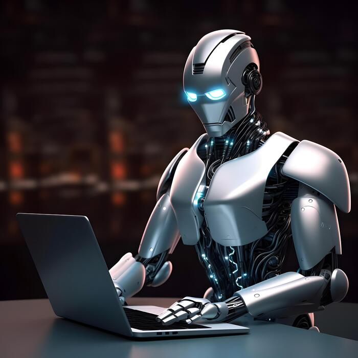 Robot Laptop Stock Photos, Images and Backgrounds for Free Download