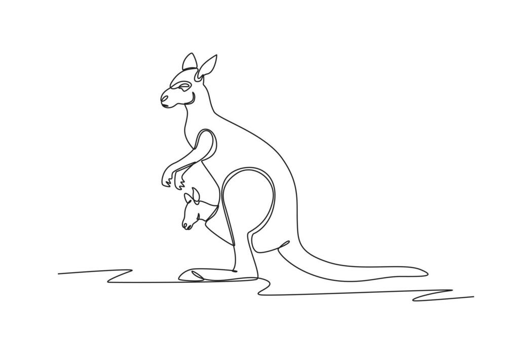 Kangaroo Outline Vector Art Icons And Graphics For Free Download