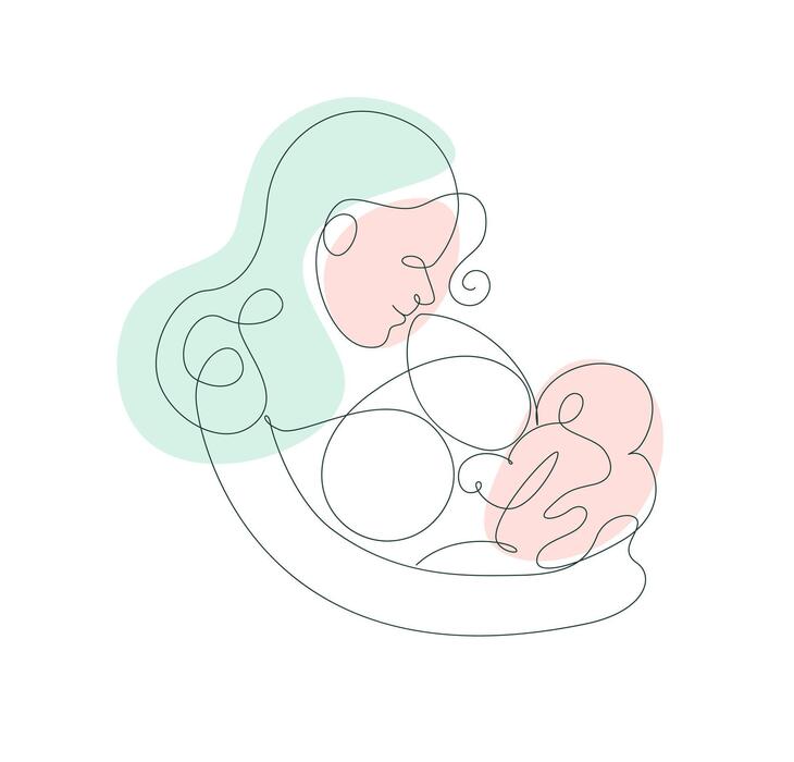 Mother And Child Line Art Vector Art, Icons, and Graphics for Free Download