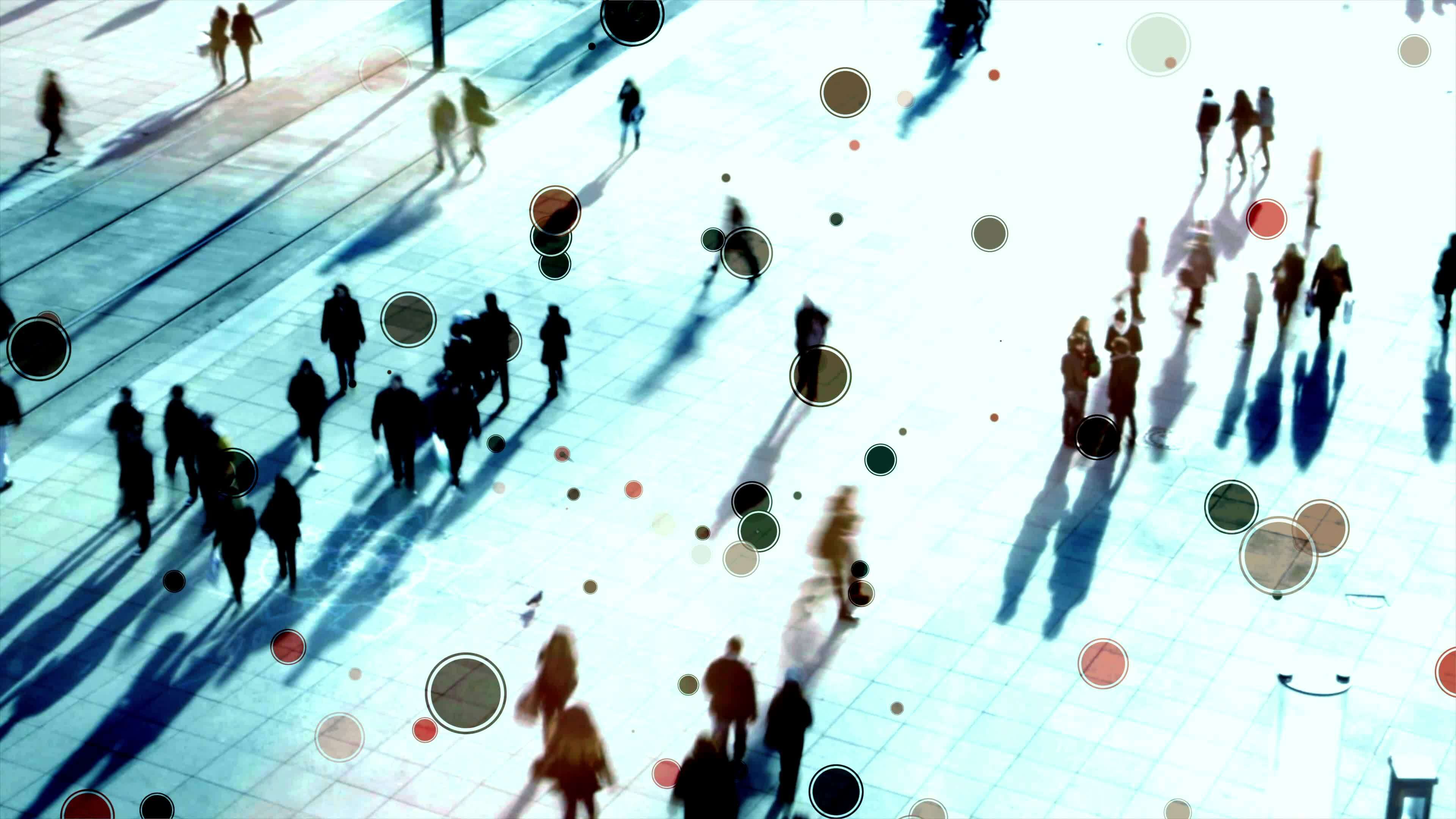 Collecting Personal Data Of People Walking In The City 25562240 Stock Video At Vecteezy