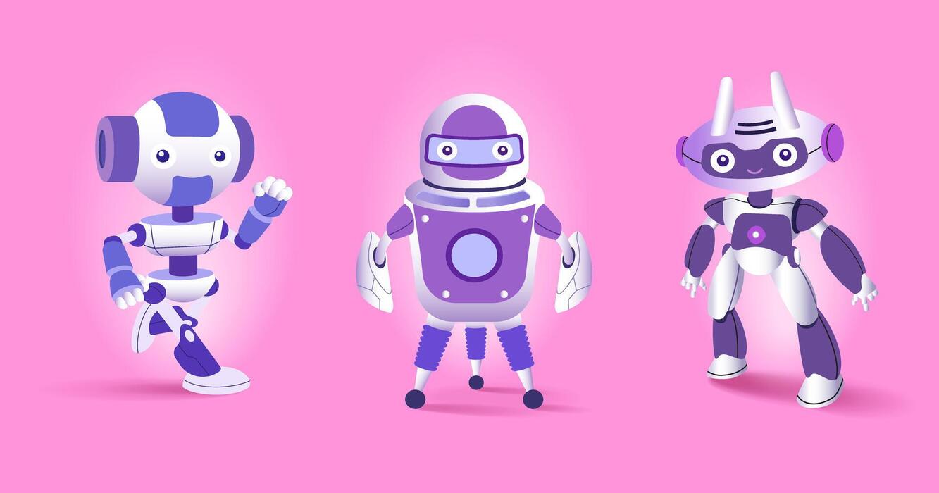 Robot Character Set Vector Art Icons And Graphics For Free Download