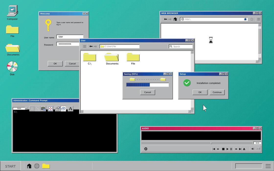 Microsoft Windows 95 Vector Art, Icons, and Graphics for Free Download