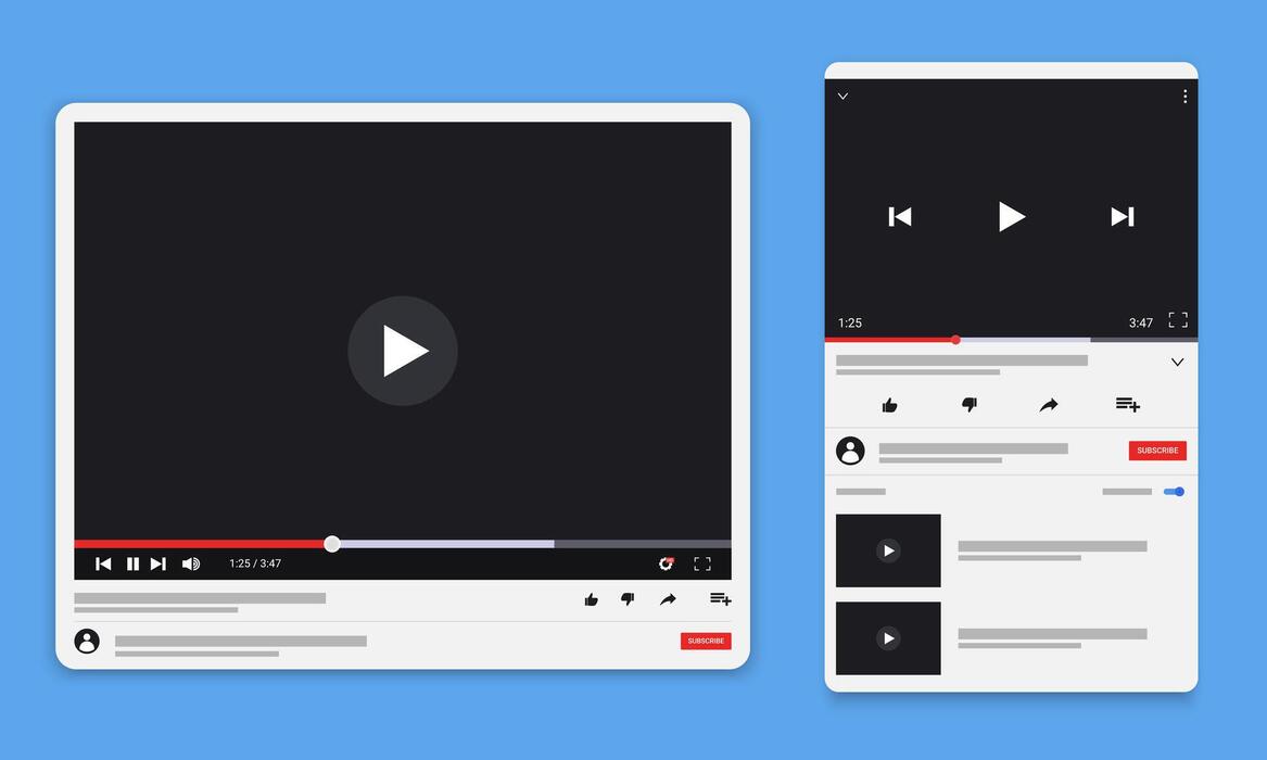 Youtube Mockup Vector Art Icons And Graphics For Free Download