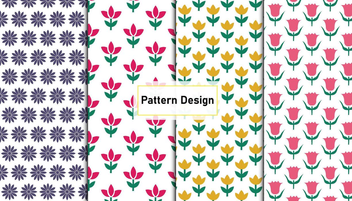 Modern Flower Pattern Vector Art, Icons, and Graphics for Free Download