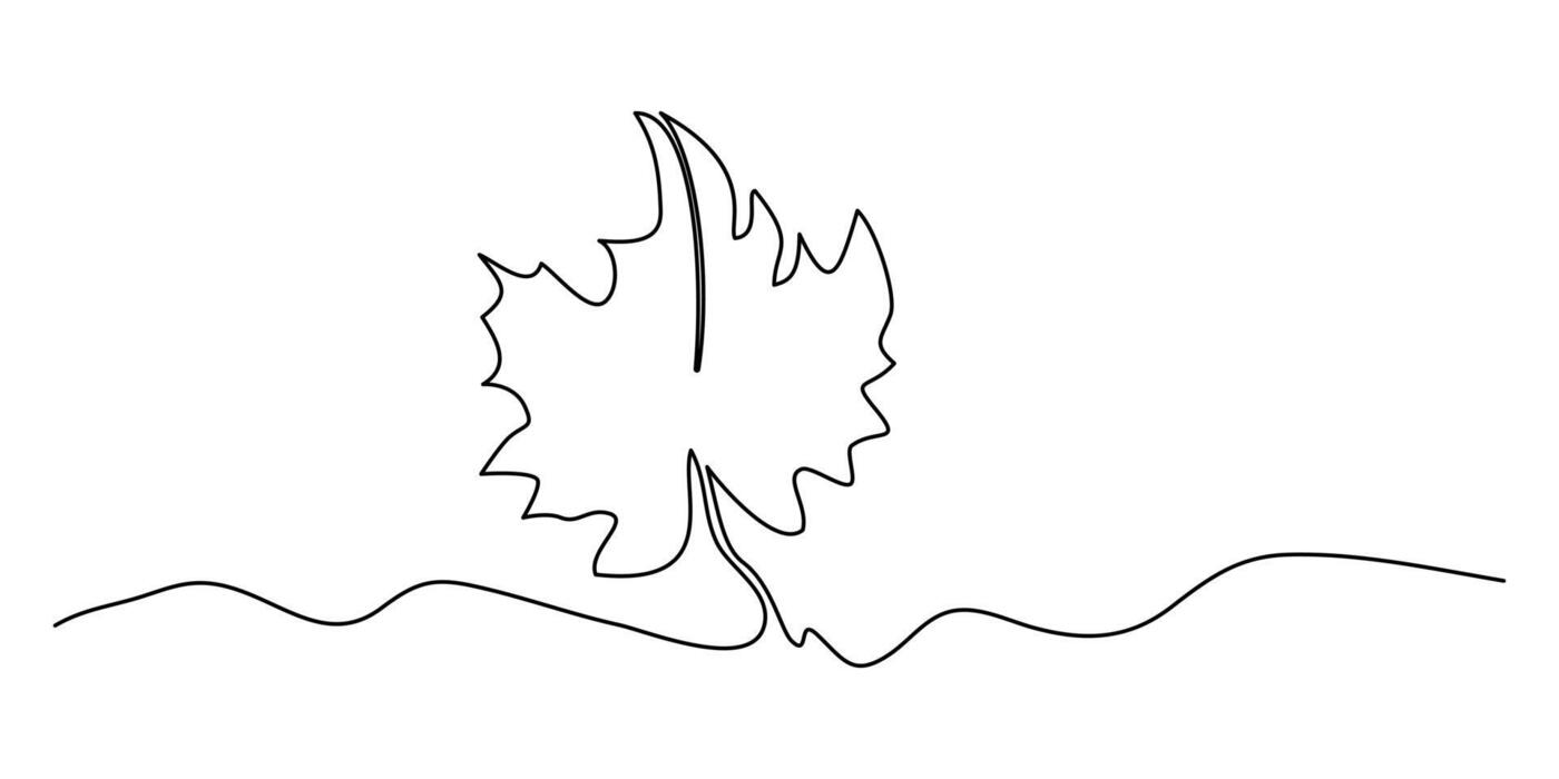 Maple Leaf Line Art Vector Art, Icons, and Graphics for Free Download
