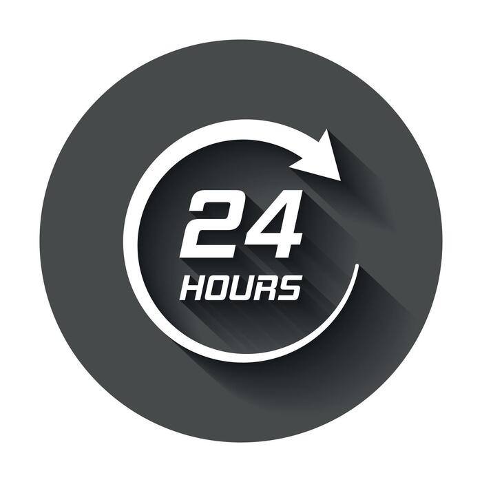 24 Hours Logo Vector Art, Icons, and Graphics for Free Download