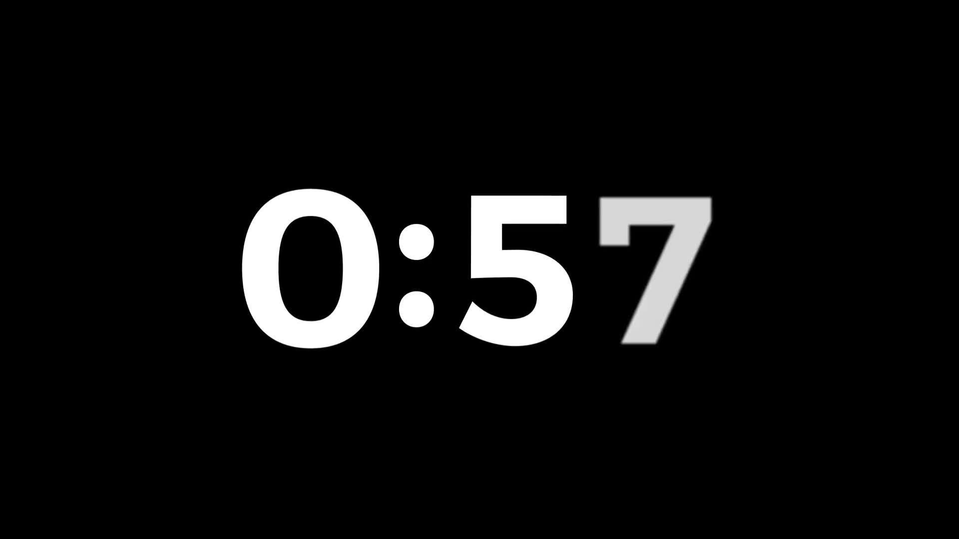 One Minute Timer Down 60 Secand On Black Background 26188798 Stock