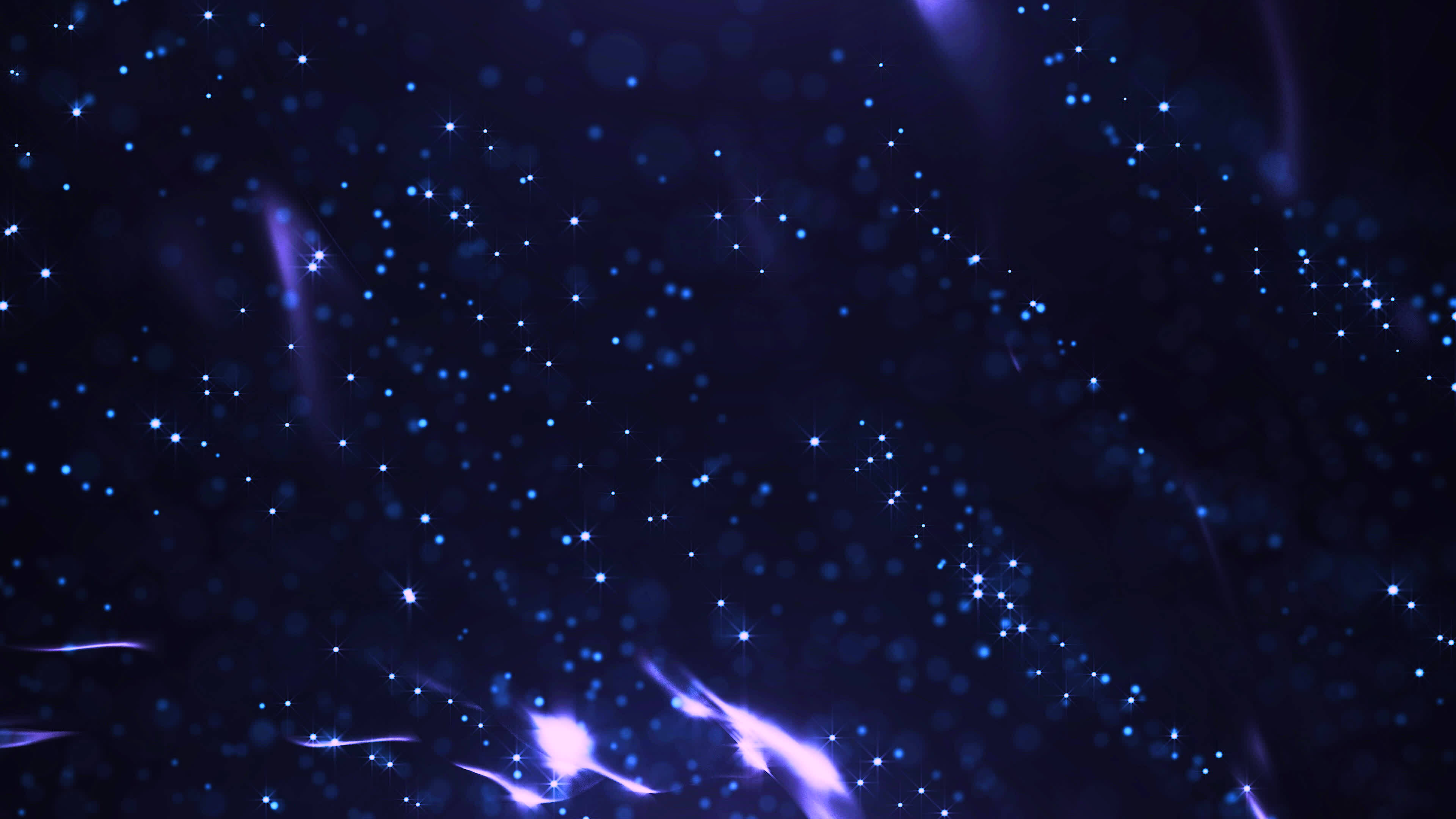 Abstract Motion Graphics Background With Simple Waving Lines With Flickering Particle Dots