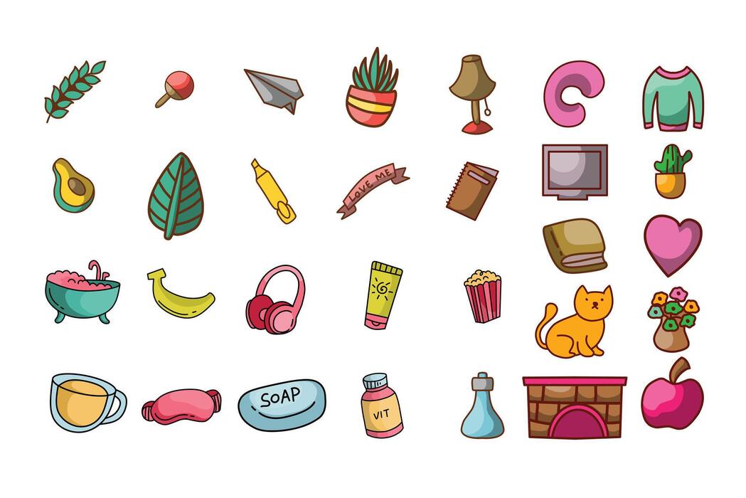 Random Objects Vector Art, Icons, and Graphics for Free Download